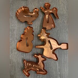 Other | Vintage Copper Coloured Metal Cookie Cutters X 8 | Poshmark